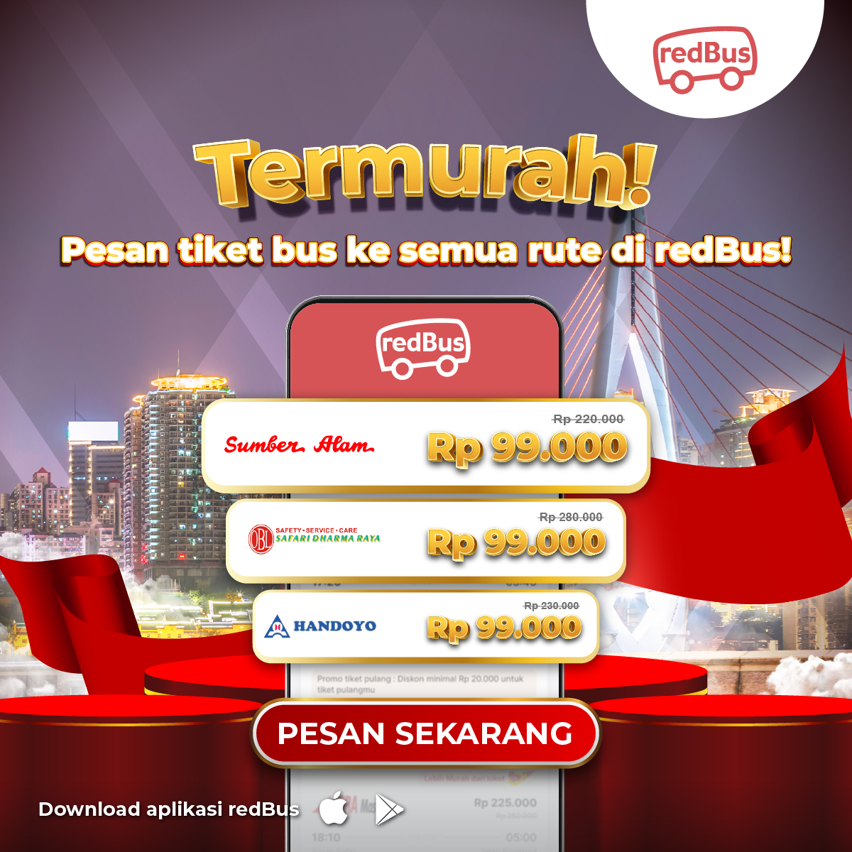 Tiket Bus Mulai dari Rp99.000 - Lebih Murah dari Loket di redBus ...